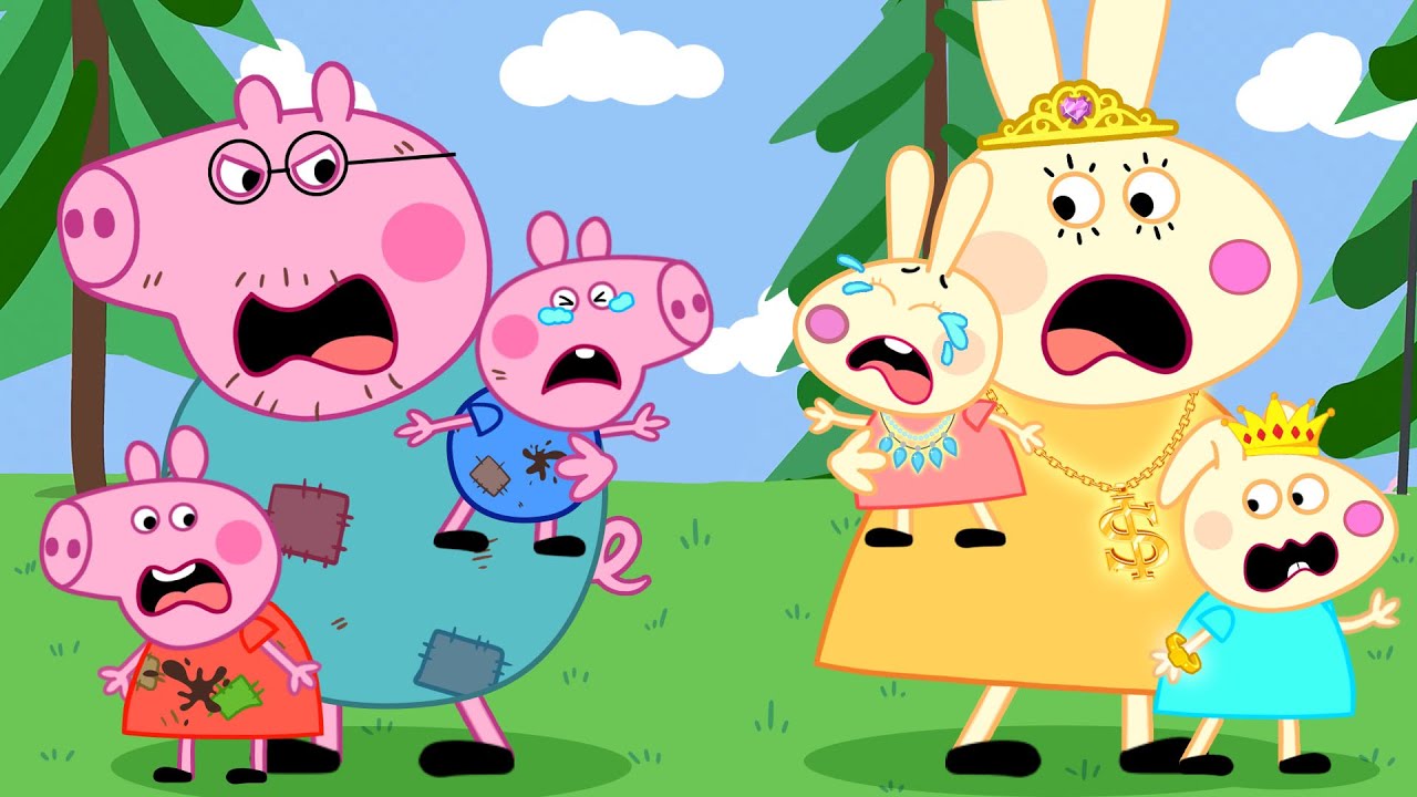 Daddy Pig & Peppa Pig Vs Mummy Rabbit & Baby - Peppa Pig Funny ...