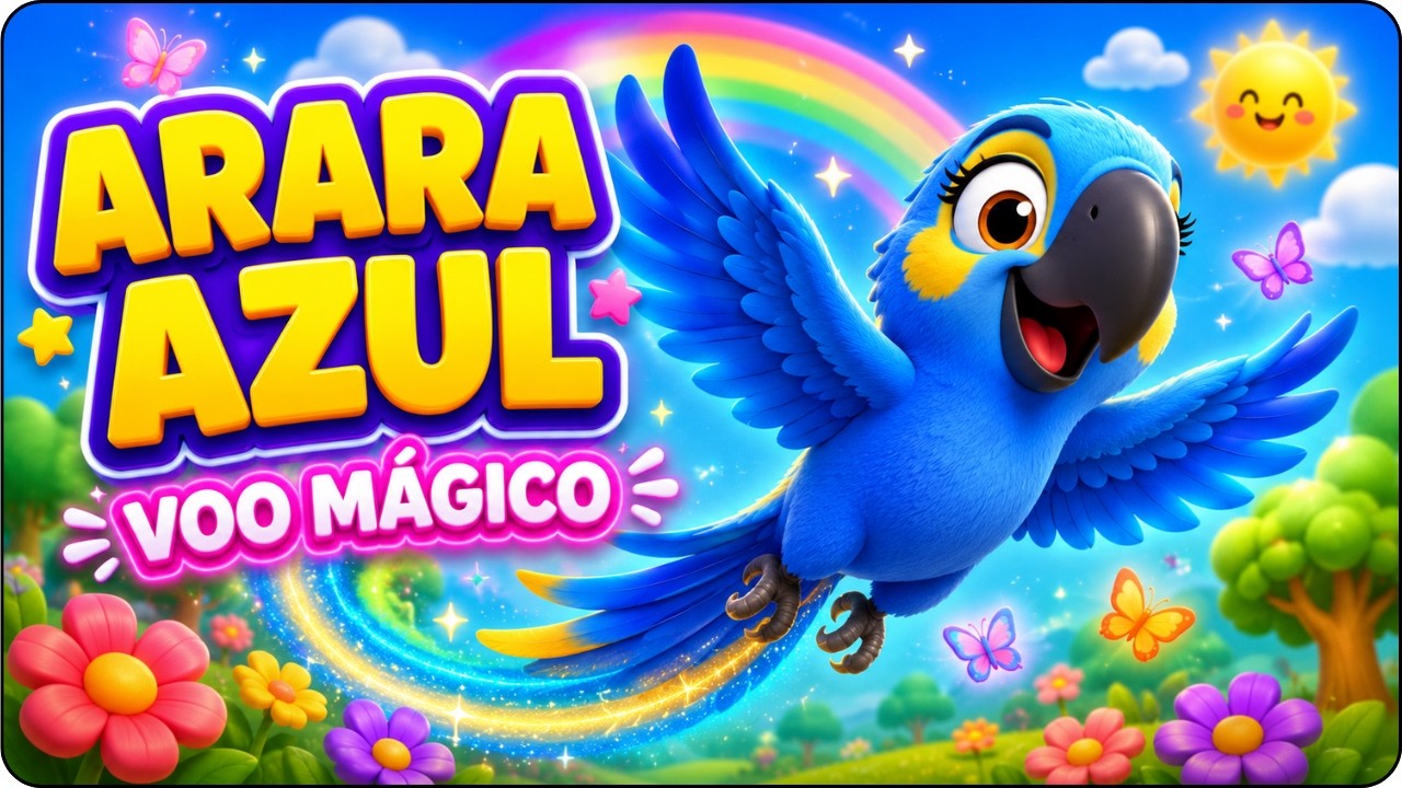 Voo Mágico da Arara Azul 🌈 | Música Infantil Educativa sobre a Natureza ...