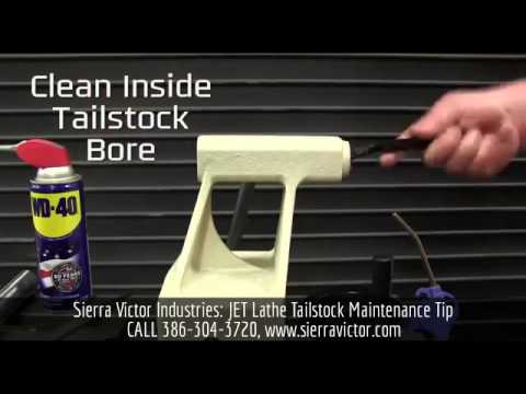 Sierra Victor Machinery: JET Lathe Tailstock Maintenance Tip - YouTube