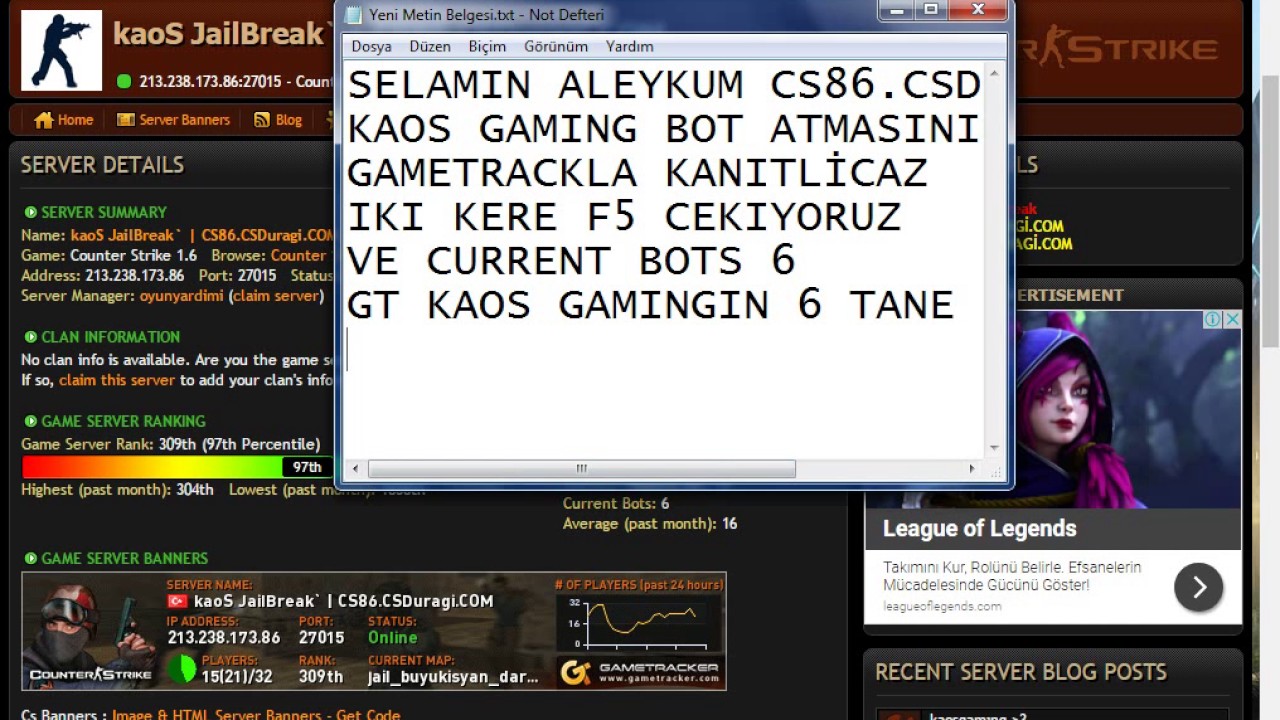 KAOS GAMİNG BOT ATIYOR VOL2 - YouTube