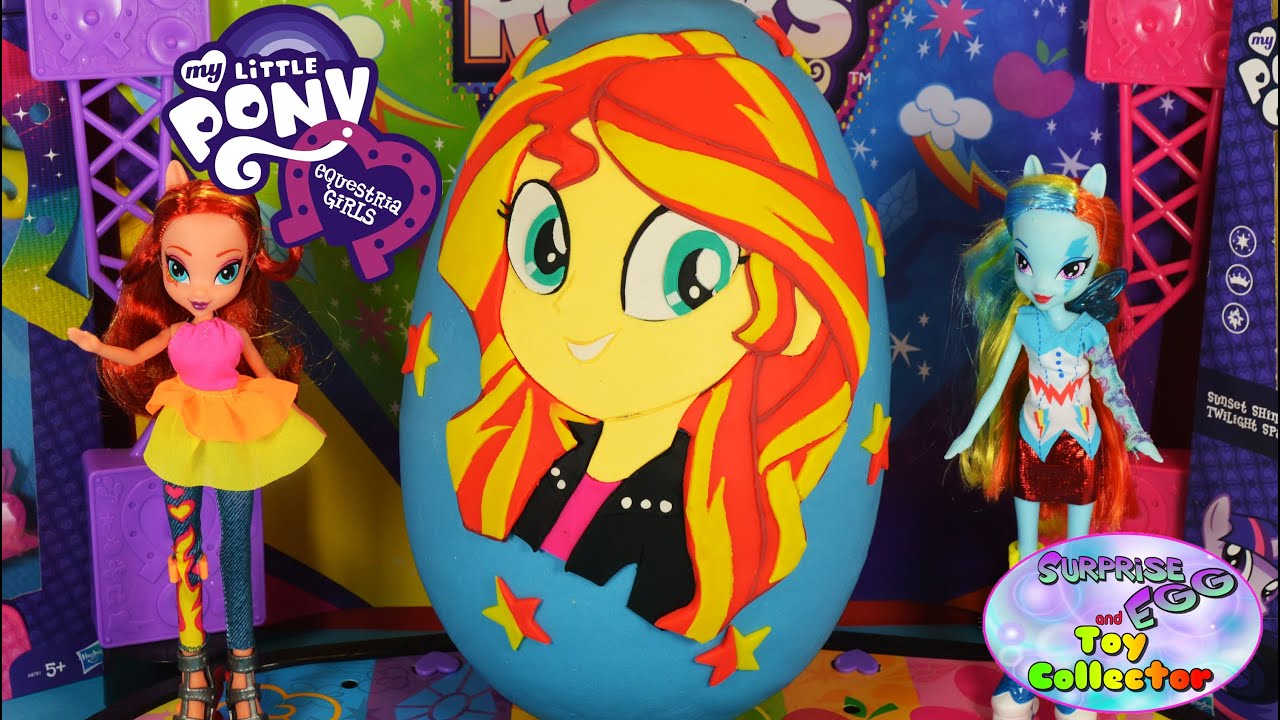 MY LITTLE PONY Giant Play Doh Surprise Egg Sunset Shimmer Equestria ...