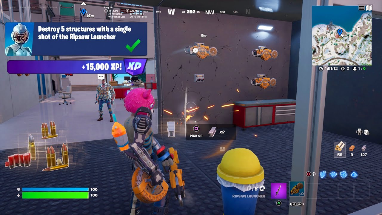 Fortnite - Destroy 5 Structures With A Single Shot Of The Ripsaw ...