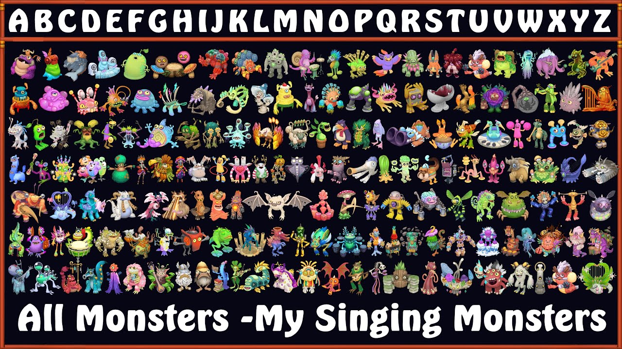 All Monsters in My Singing Monsters - Alphabetical order (All Sounds ...