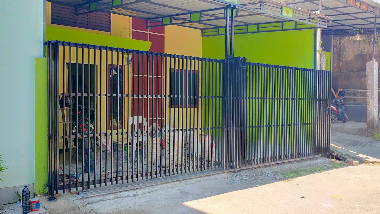 Teknik Pasang Pagar Dorong, Dobel Rel, Pagar Dorong Minimalis - YouTube
