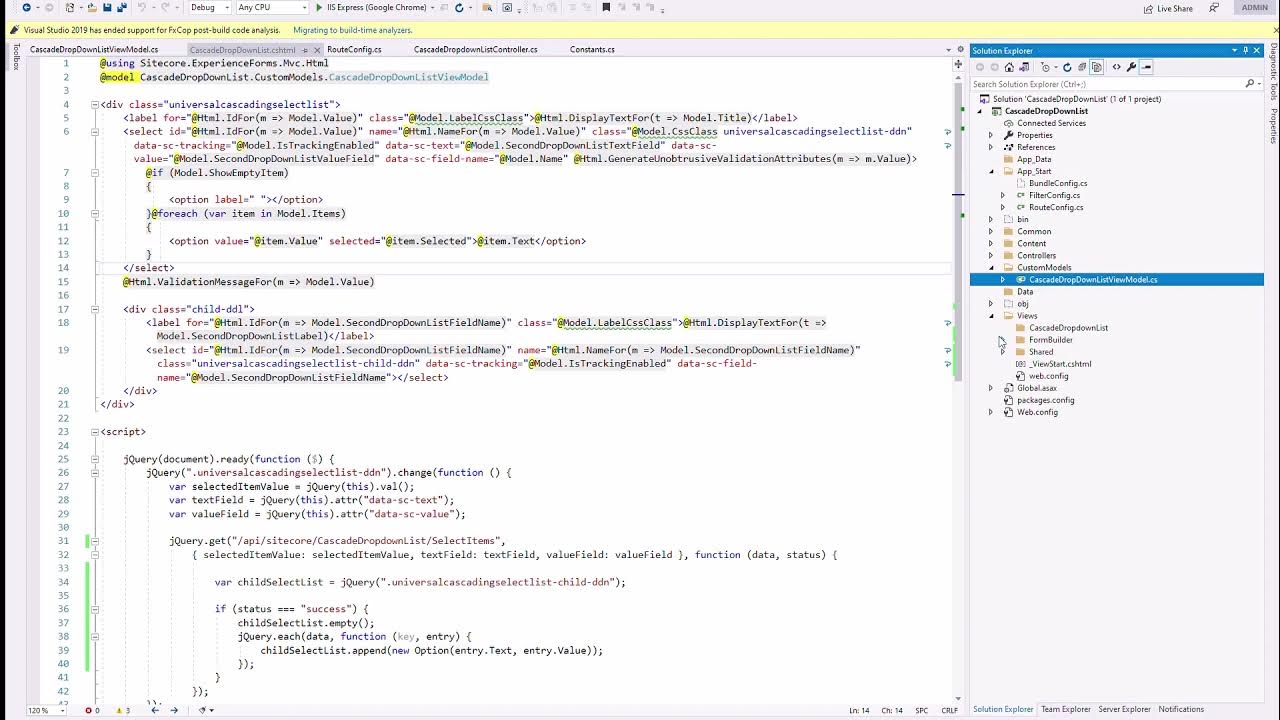 Cascade Drop Down List | Sitecore Forms | Customizations - YouTube