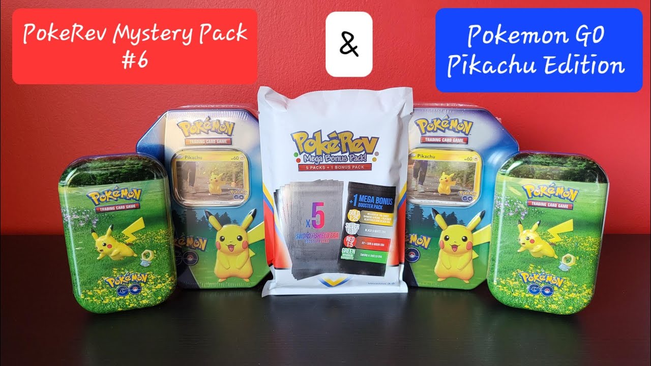 PokeRev Mystery Pack #6 & Pokemon GO - Pikachu Edition! - YouTube
