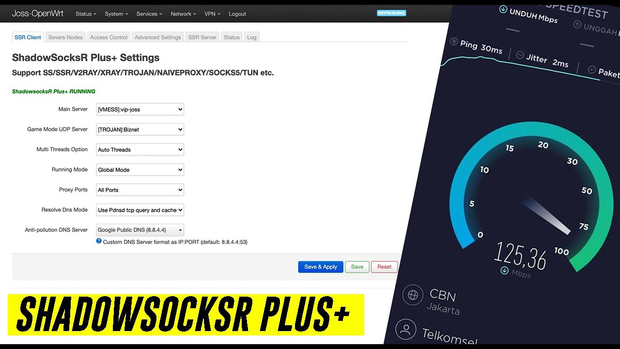 Cara menggunakan Shadowsocksr Plus+ di STB OpenWRT untuk Pemula - YouTube