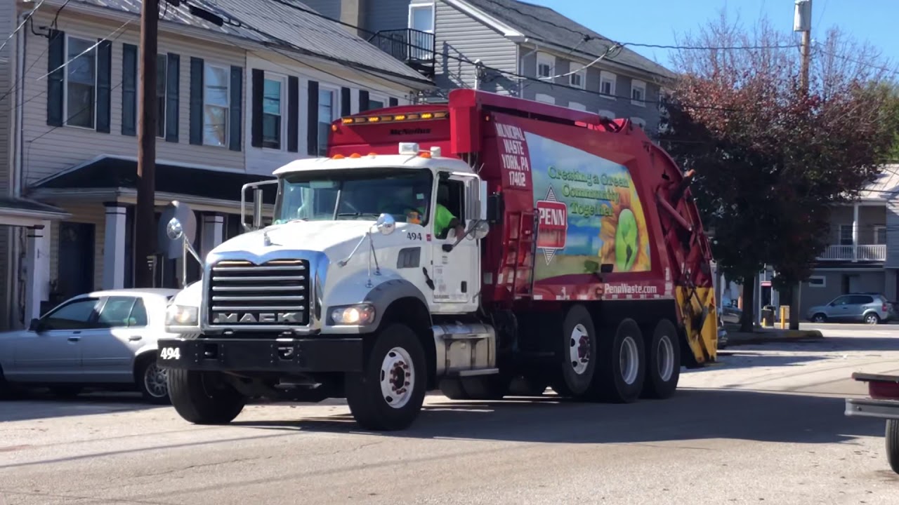 Penn Waste Garbage Truck - 10/28/19 - YouTube