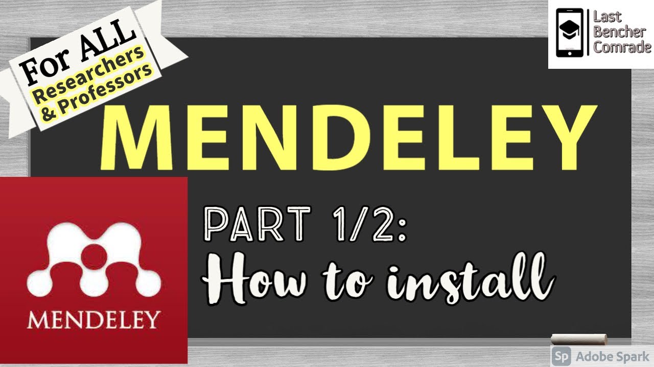 How to use MENDELEY tool : Part 1/2 | FOR EVERY Scholar/Researcher/Prof ...