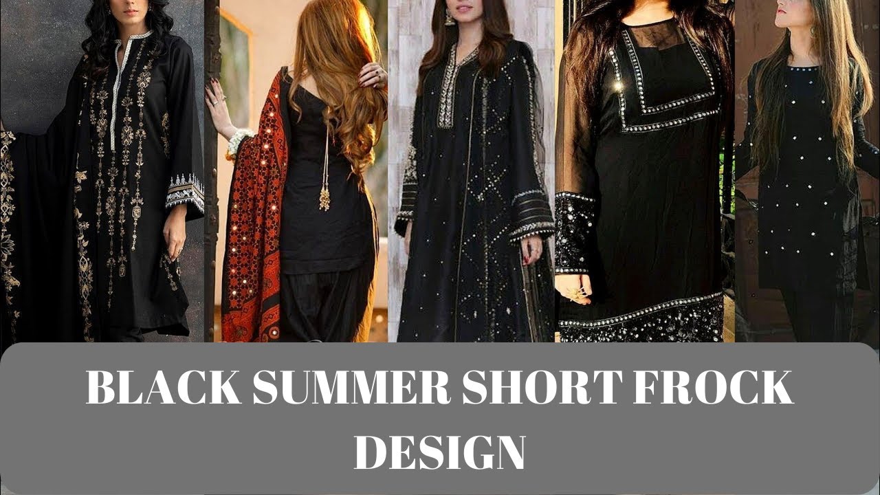 Black Summer Short Frock Design -Black Dress Lace Design- Back Summer ...
