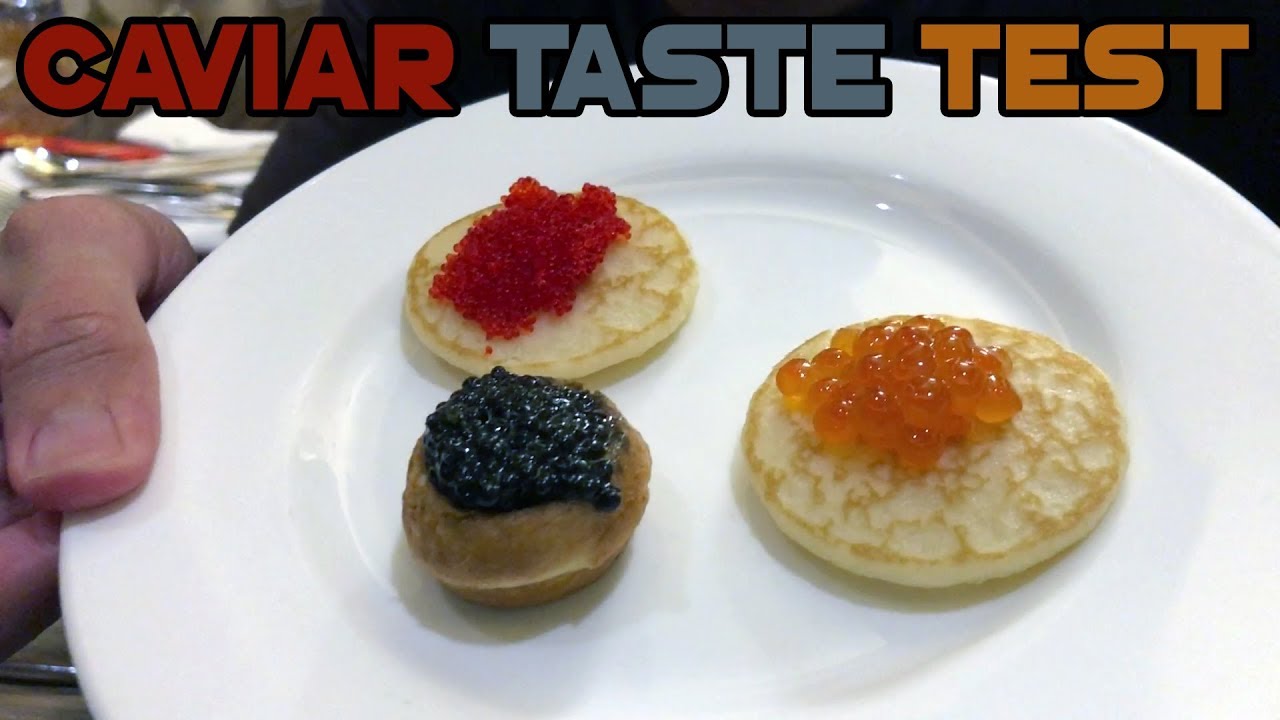 Trying 3 Types of Caviar at Bellagio Buffet - YouTube
