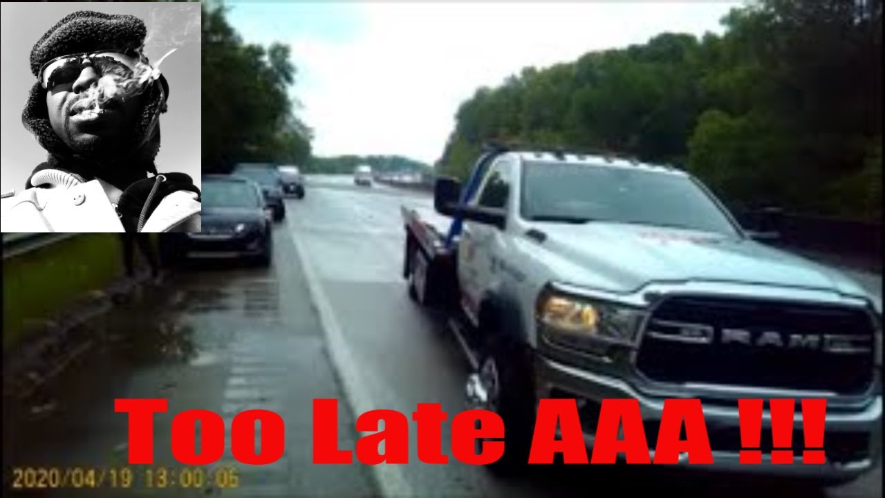 Too late AAA accident tow - YouTube