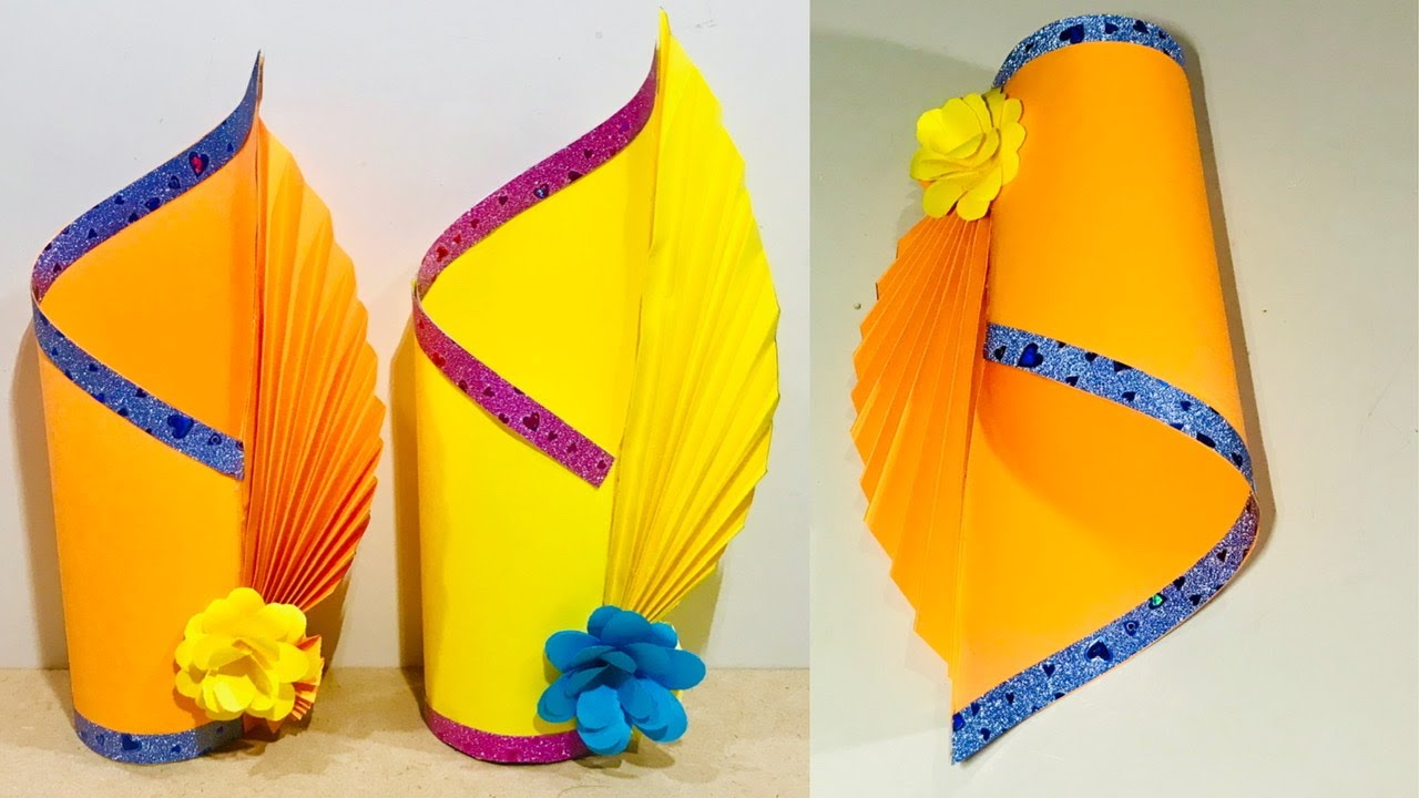 DIY Making Paper Flower Vase How To Make A Flower Vase At Home Simple diy-making-paper-flower-vase-how-to-make-a-flower-vase-at-home-simple