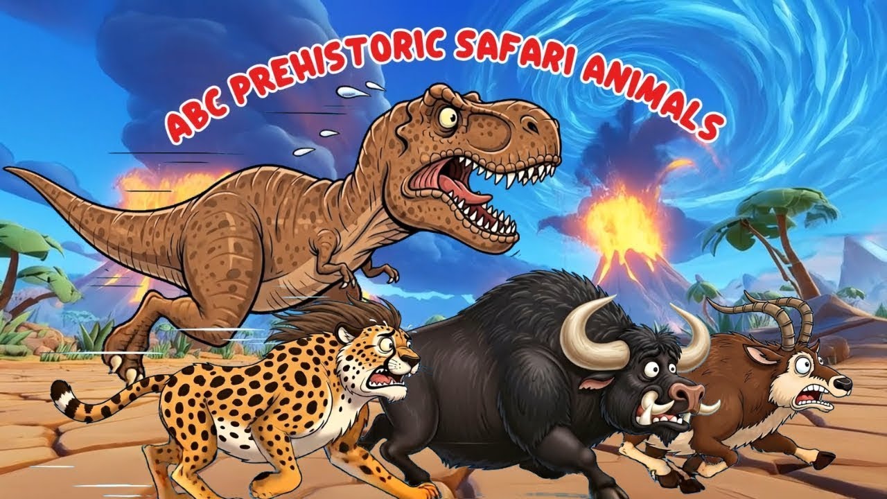 ABC Prehistoric Safari Animals Song 1011 | ABC Song for Kids | Buzzy ...