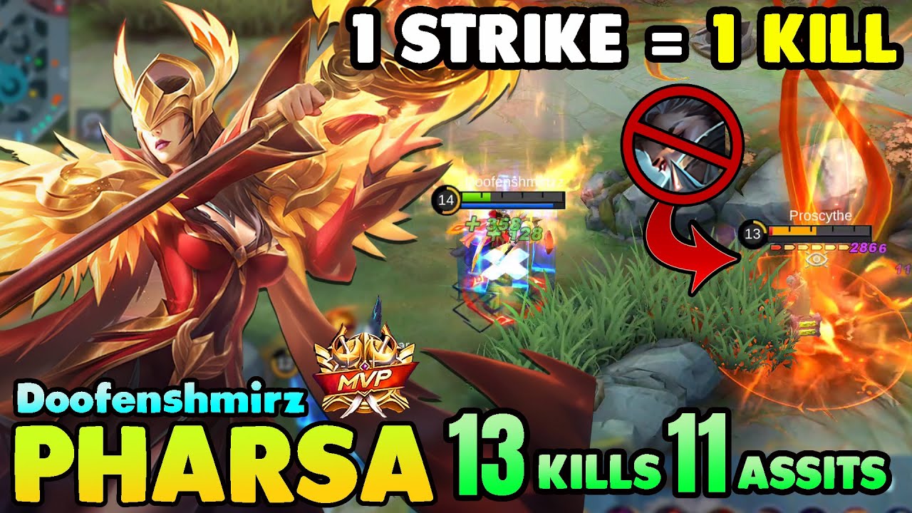 Pharsa one shot build !! Pharsa best build 2021 ~ Build Pharsa Mobile ...