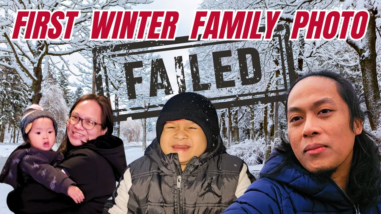 EPIC FAIL: TAKING OUR FIRST WINTER FAMILY PHOTO 😅 | Pinoy Family in ...