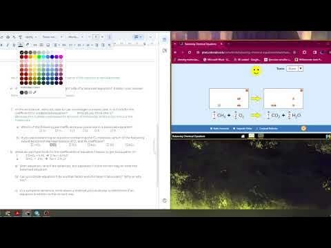 Balancing chemical equations with Phet Colorado - YouTube