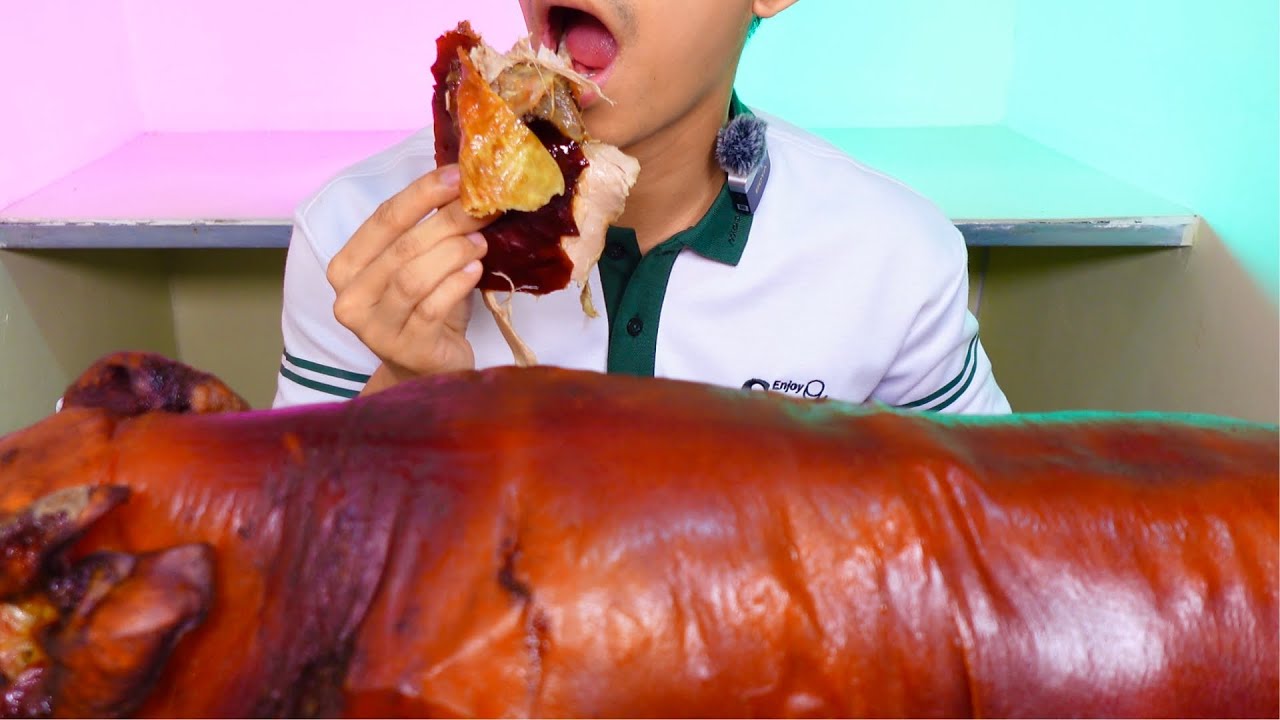 20KG NATIVE LECHON BABOY (ROASTED PORK LECHON) CRUNCHIEST ASMR MUKBANG ...