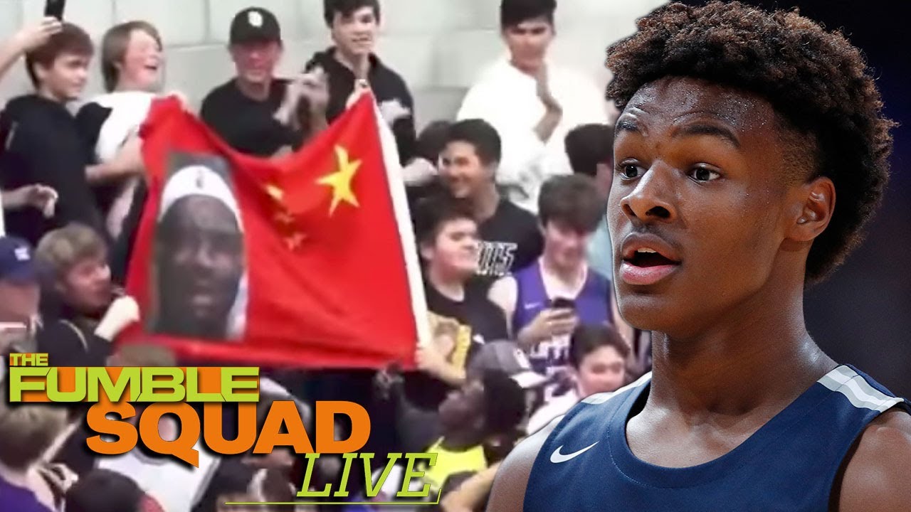 Bronny James Gets BULLIED By Crowd Holding Up LeBron Crying Meme On ...