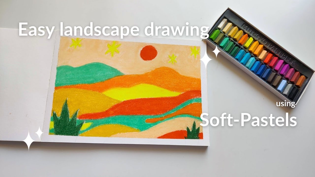 How to Draw Colourful Landscapes using Soft Pastels! - YouTube