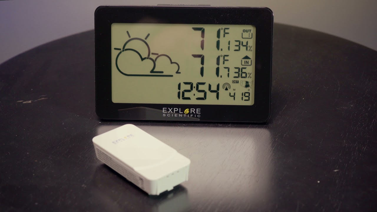 Explore Scientific Large Display Weather Station with Temperature and ...