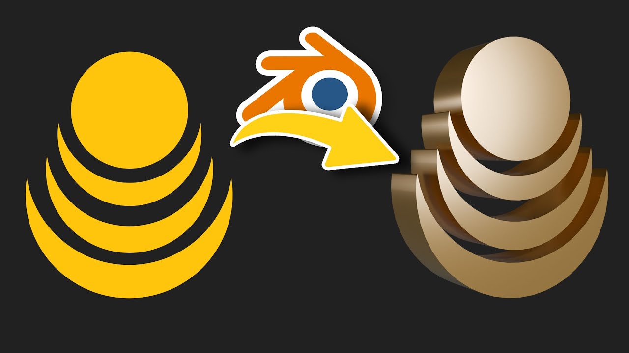 Illustrator SVG to Blender | Vector to 3D - YouTube