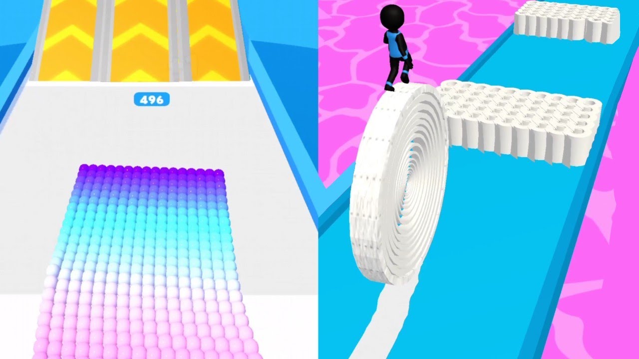 Canvas Run 🆚 Toilet Paper Run BEST COOL RUNNER MOBILE GAME All Levels ...