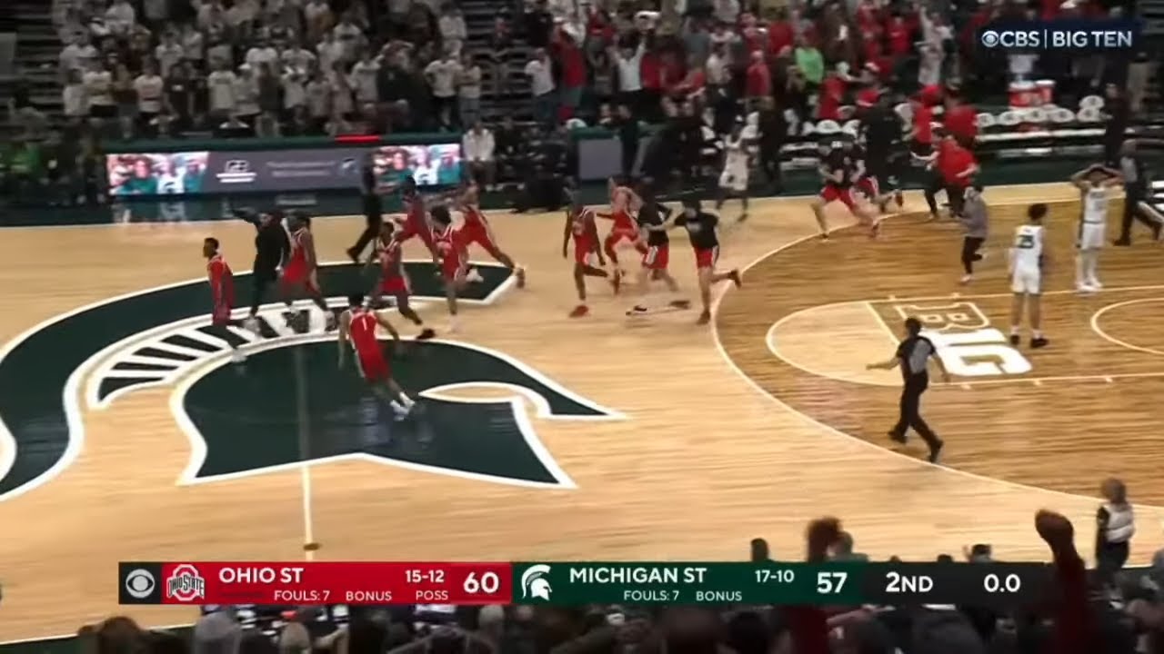 Ohio State hits wild game winner to beat Michigan State - YouTube