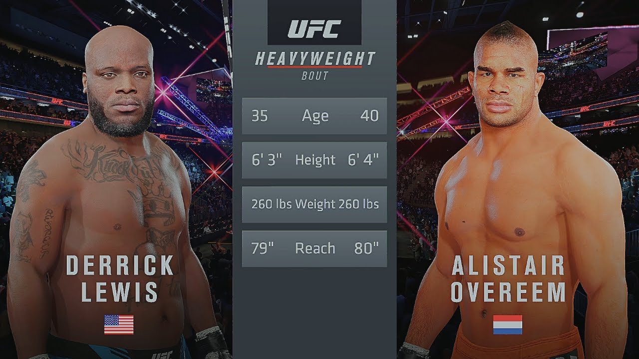 Derrick Lewis Vs. "Prime" Alistair Overeem : UFC 4 Gameplay (Legendary ...