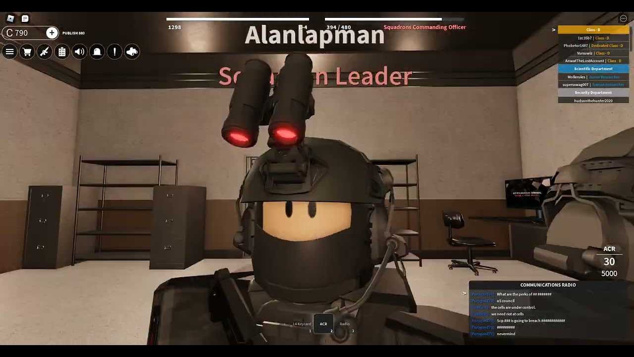 playing scp roleplay as a rrt - YouTube