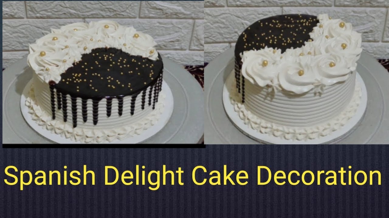 Spanish delight cake decoration ideas#easy decoration #5 mins ...