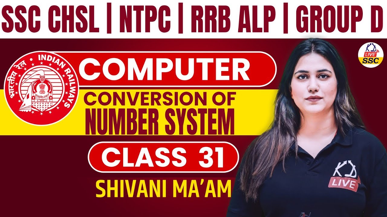 COMPUTER | CONVERSION OF NUMBER SYSTEM | Class 31 | NTPC/RRB ALP/GROUP ...