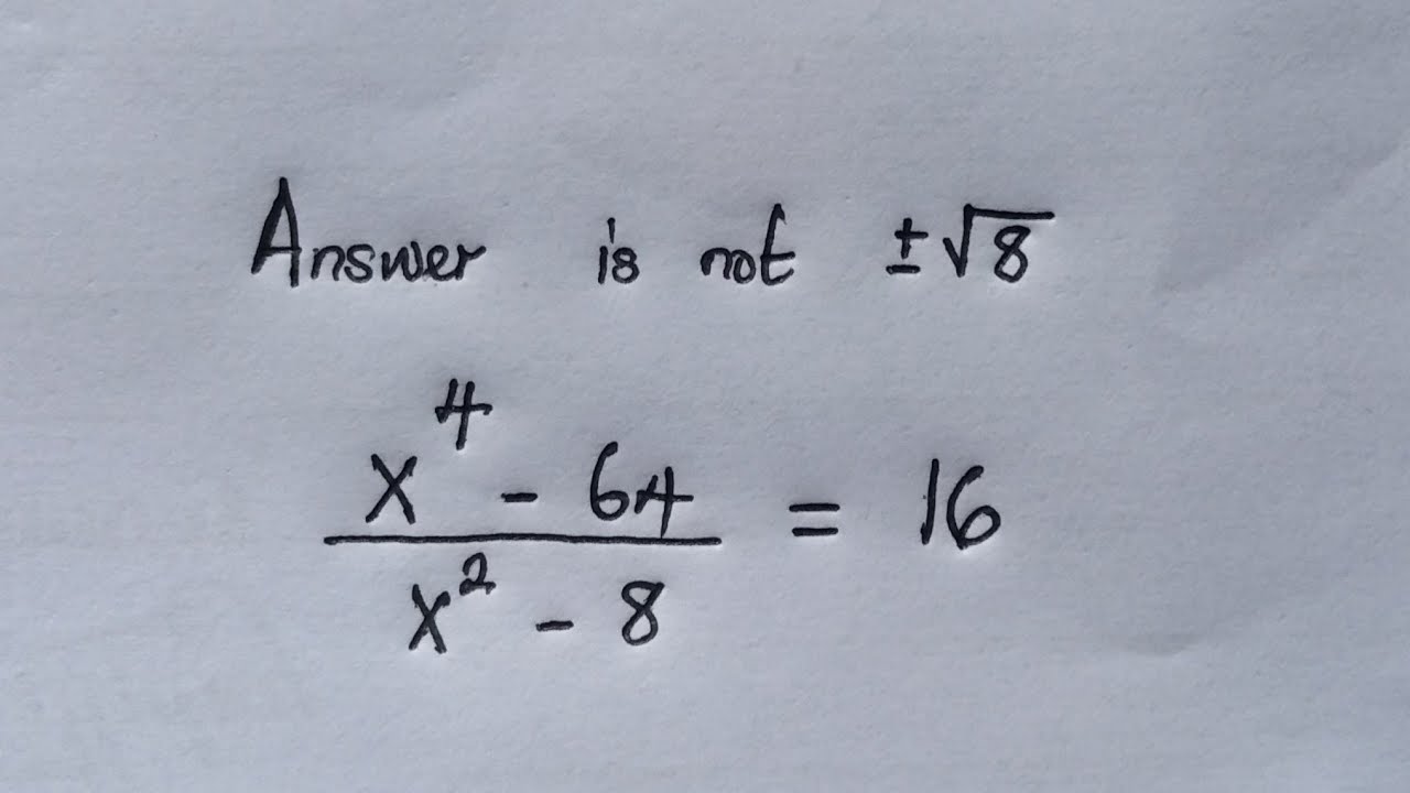 A mathematical trap | A problem that got everyone stucked in the ...