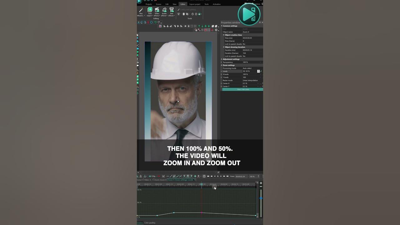 How to create a Zoom animation using VSDC - YouTube