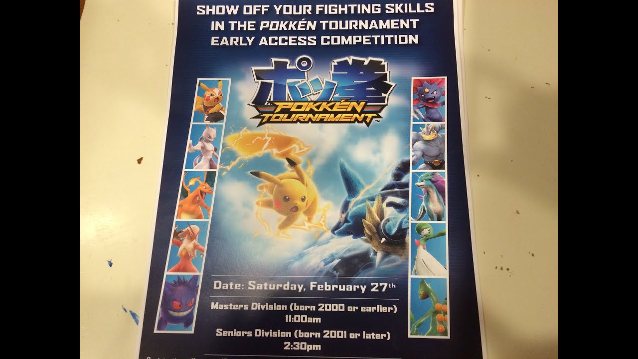 Sneak Peek of Pokken Tournament Game Play. GameStop Tournament! - YouTube