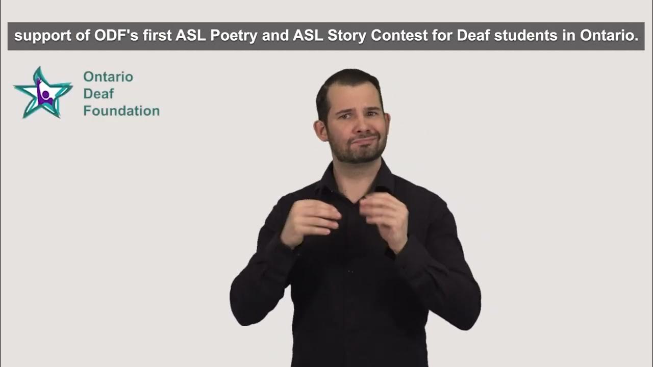 ODF Announcement - ASL Poetry and ASL Story Contest - YouTube