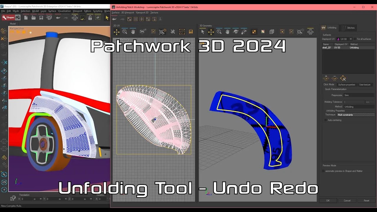 Patchwork 3D 2024 new features: Unfolding Workshop UX improvements ...