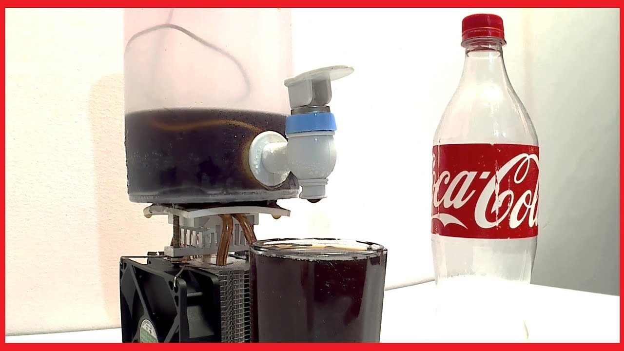 How To Make Coca Cola Soda Cooler Dispenser Fountain Machine | DIY ...