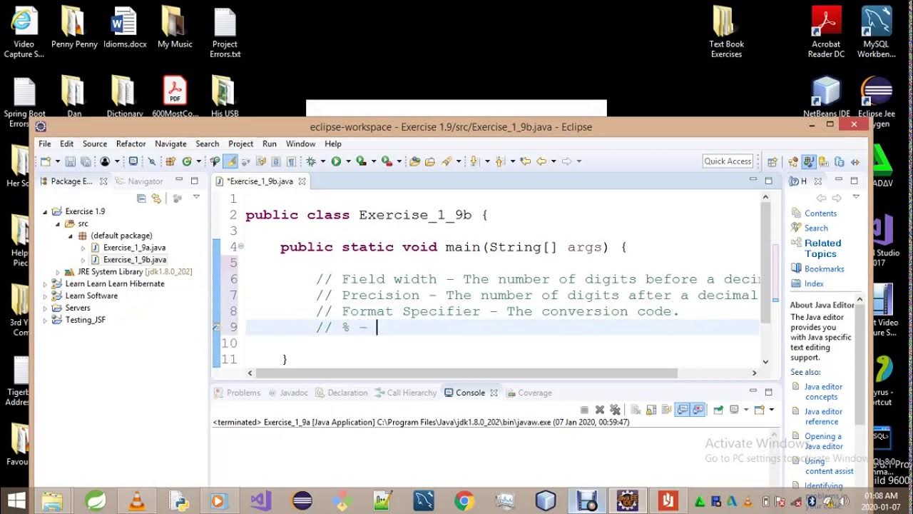 Introduction To Java Programming Exercise 1 9c - YouTube