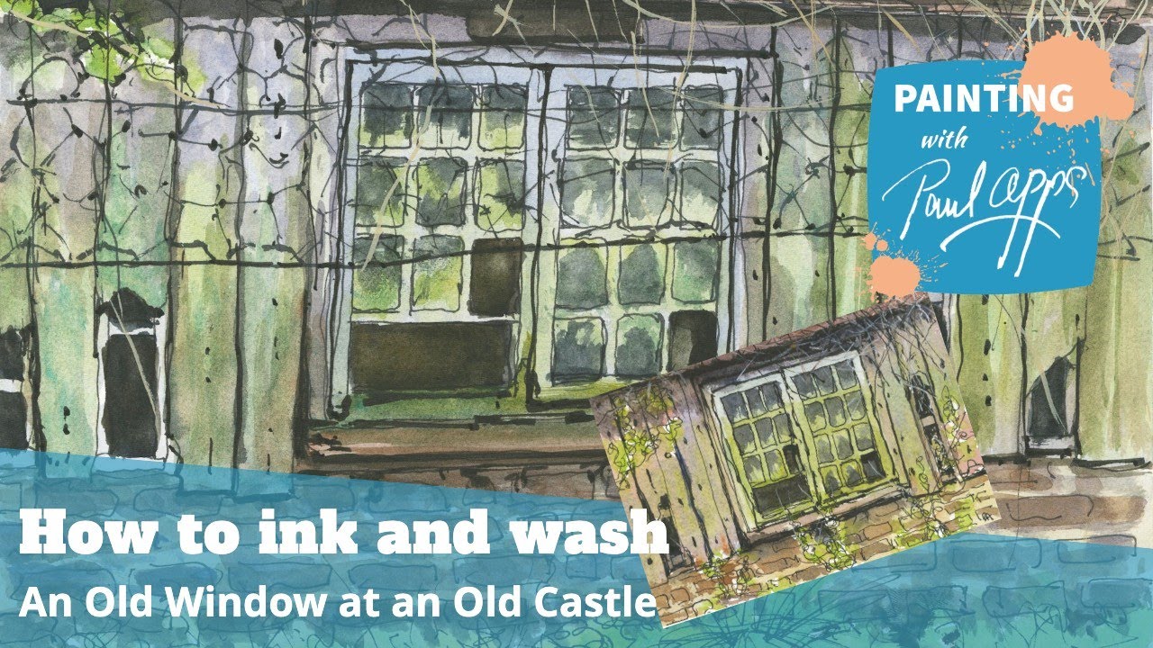 How to Ink and Wash an Old Window at an old Castle. - YouTube