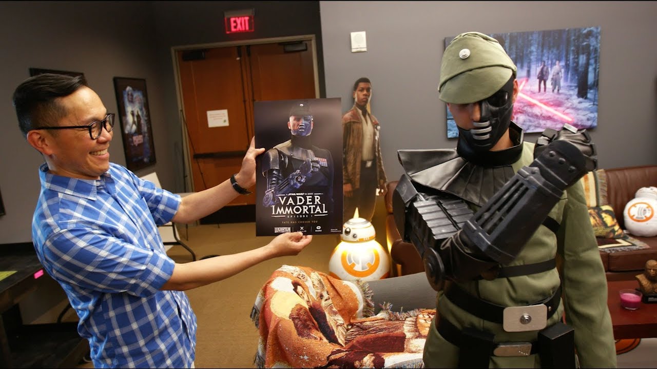 Vader Immortal's "Admiral Karius" Visits ILMxLAB - YouTube