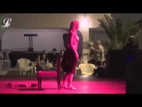 Sexy girl dances lap dance in underwear in Tunisia Hotel