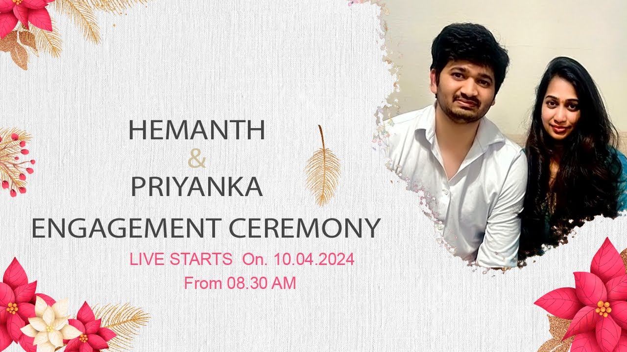 HAMENTH & PRIYANKA ENGAGEMENT CEREMONY - YouTube