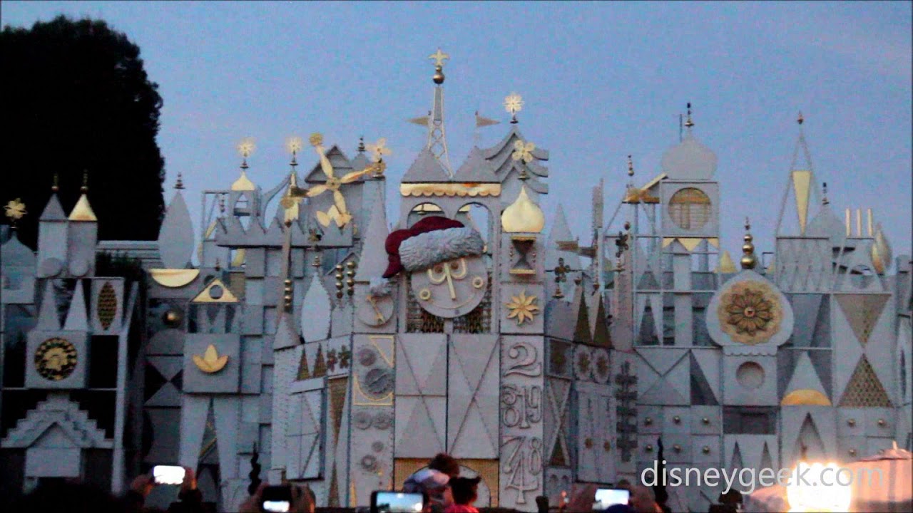 Disneyland: it's a small world holiday Lighting Moment - YouTube