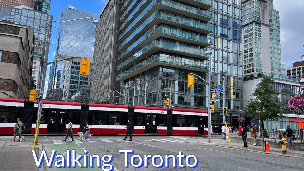 Walking Adelaide Street East in Downtown Toronto Ontario 7/29/2022 ...