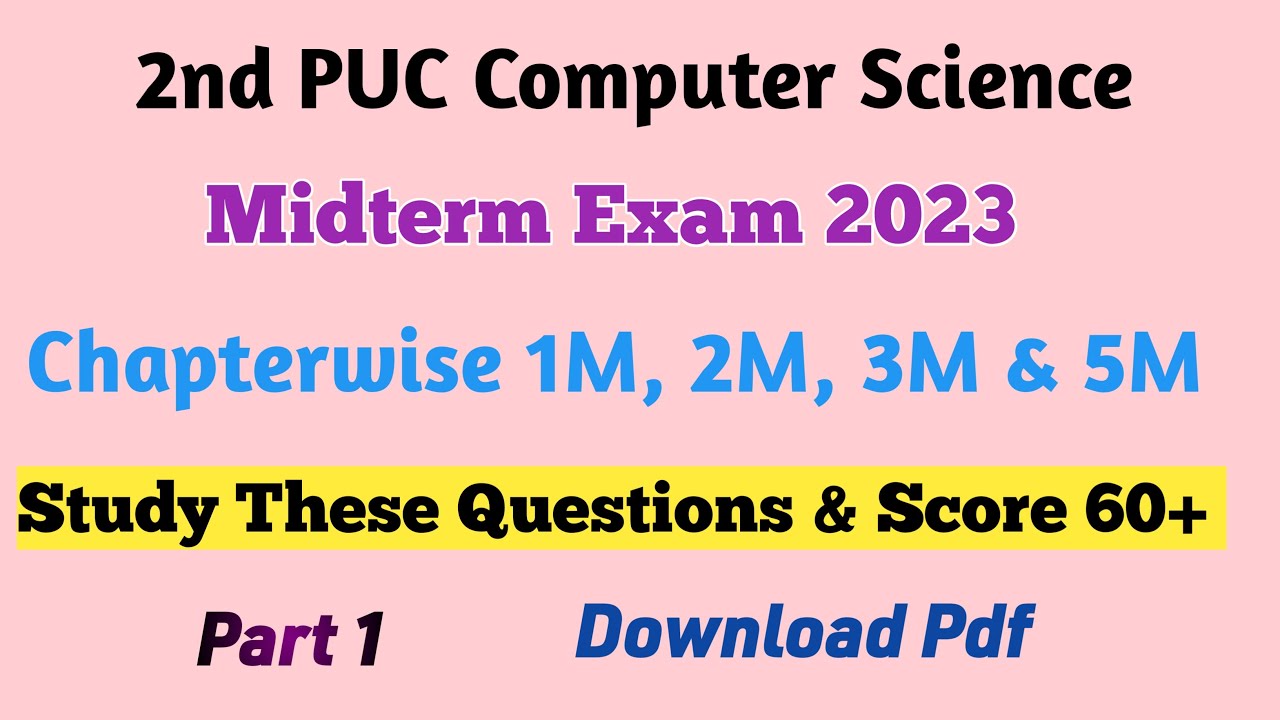 2nd PUC Computer Science Imp Question For Midterm 2023 2ndpu 2nd-puc-computer-science-imp-question-for-midterm-2023-2ndpu