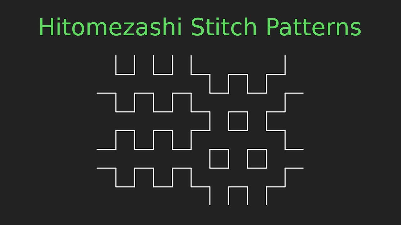 Hitomezashi Stitch Patterns - YouTube
