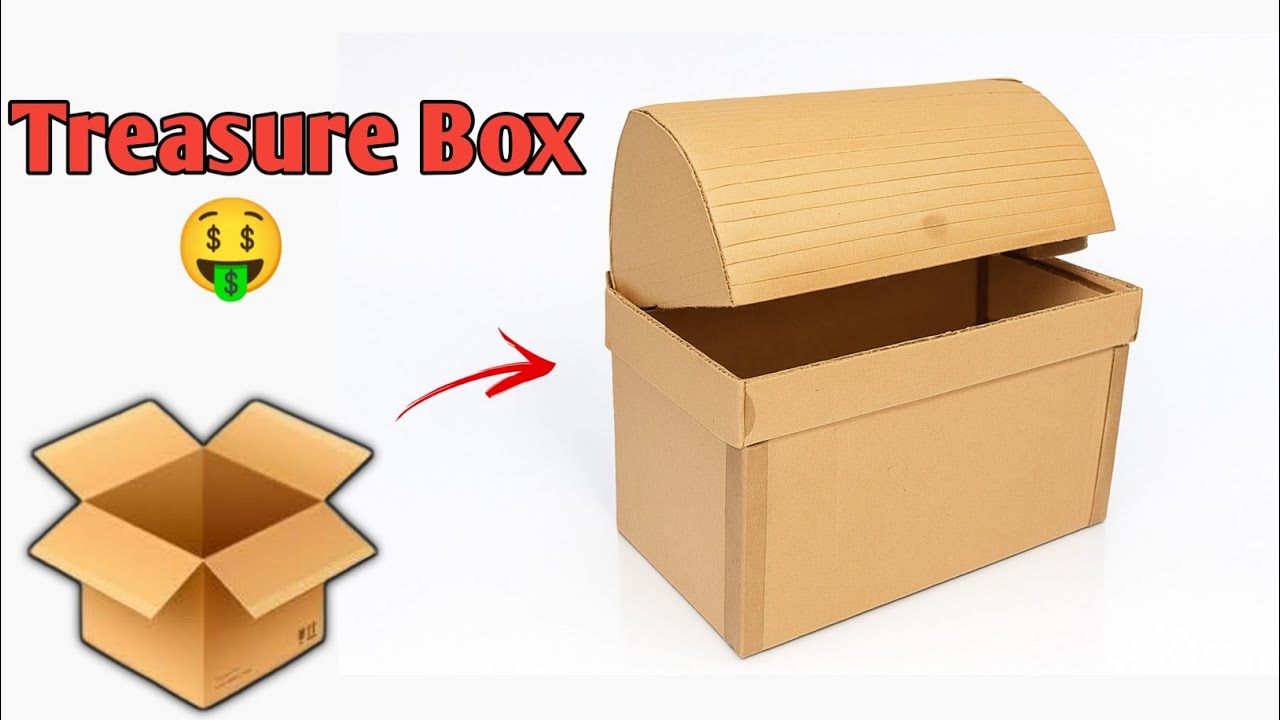 I Made a Realistic Treasure Chest from Cardboard | DIY Storage Box ...