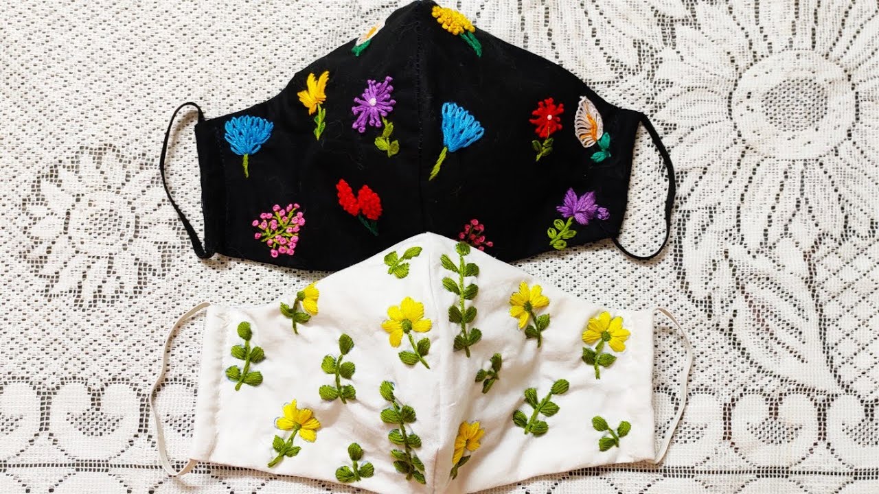 Embroidery Mask, Embroidery On Mask, Embroidery Mask Design, Mask ...