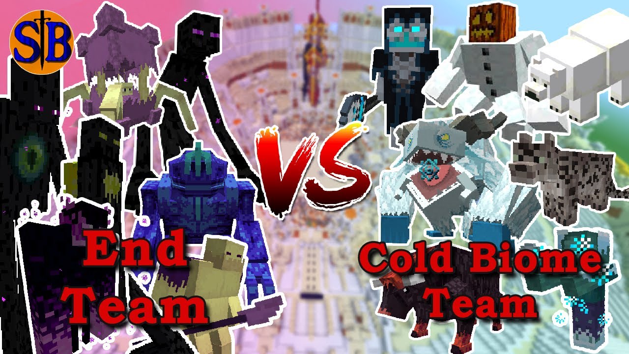 End Mobs Team VS Cold Biome Team | Minecraft Mob Battle - YouTube